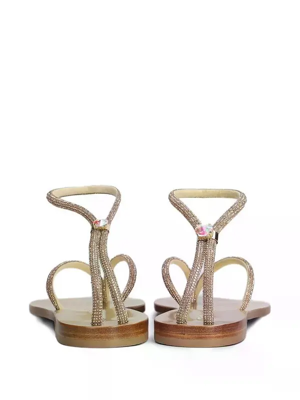 EDDI CUOMO Crystal-embellished Ankle-strap Sandals