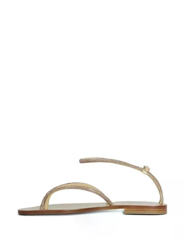EDDI CUOMO Crystal-embellished Ankle-strap Sandals