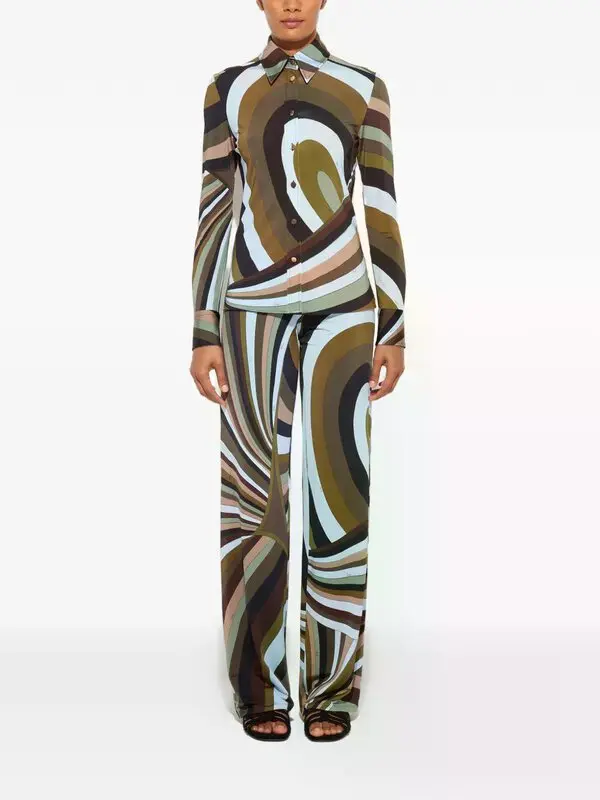 Emilio Pucci Iride Print Stretch Viscose Shirt