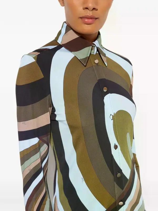 Emilio Pucci Iride Print Stretch Viscose Shirt