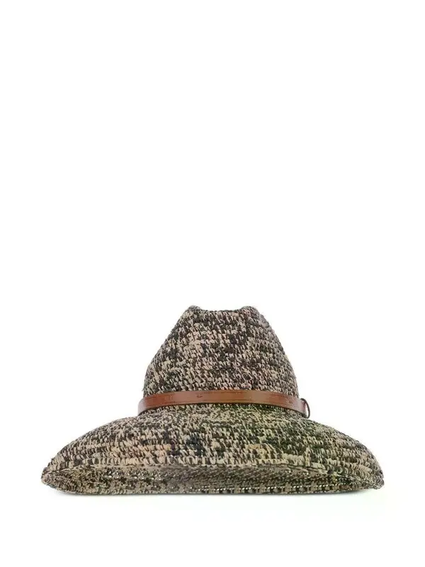 IBELIV Leather Belted Hat - Neutrals