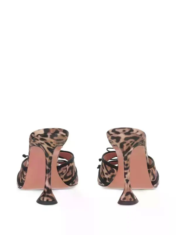 Amina Muaddi Eleonora 95mm Leopard-print Silk Heeled Pumps