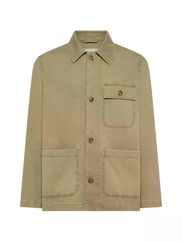 Seventy Buttoned Patch-pocket Overshirt - Neutrals