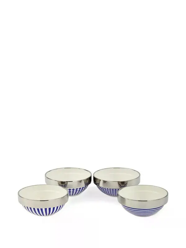 POLSPOTTEN Geometric-patterns Bowls - White