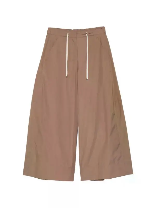 Max Mara Drawstring Palazzo Pants - Brown