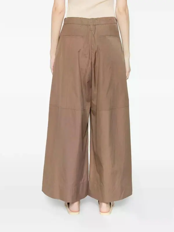 Max Mara Drawstring Palazzo Pants - Brown