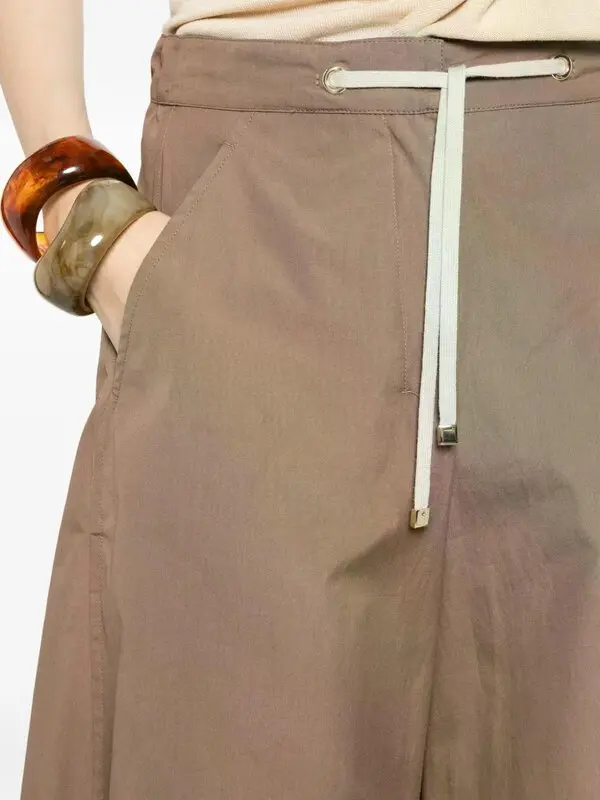 Max Mara Drawstring Palazzo Pants - Brown