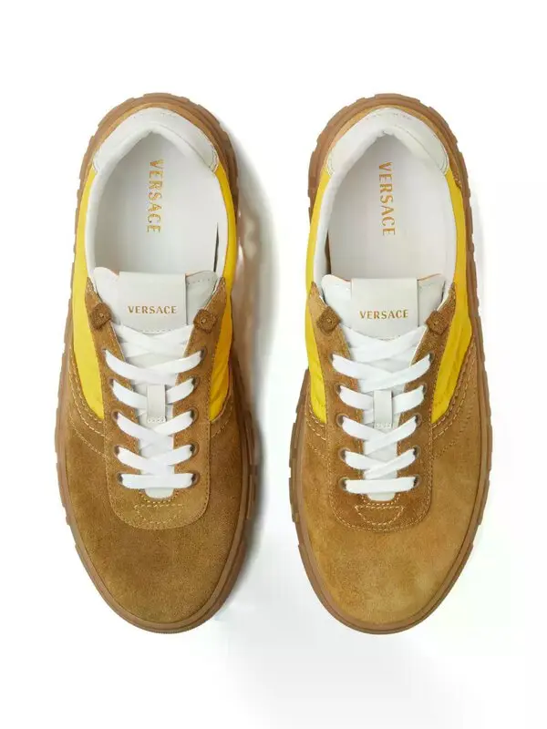 Versace Greca Suede & Nylon Sneakers
