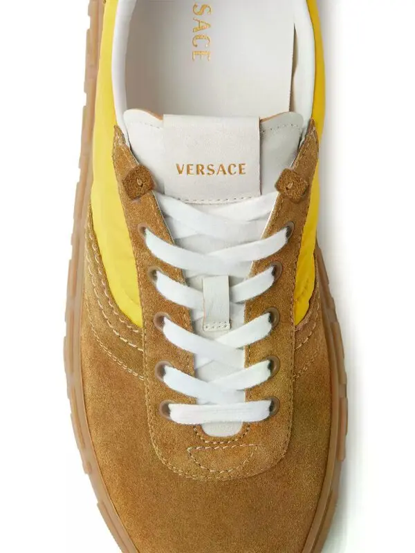 Versace Greca Suede & Nylon Sneakers