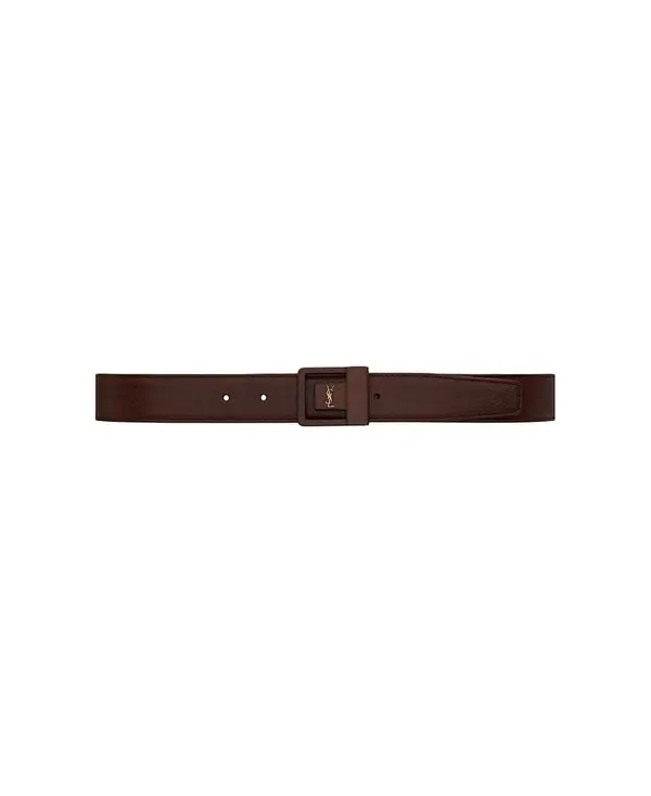 Saint Laurent La 66 Belt - Red Tan/brown