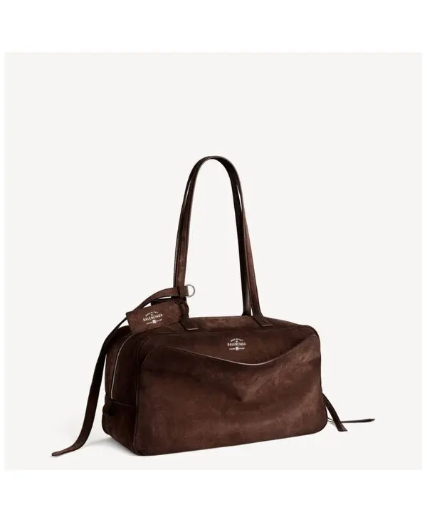 Balenciaga Carrie Bowling Bag Medium - Light Espresso