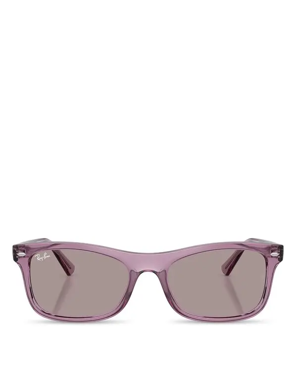 Ray-ban Square Sunglasses, 54mm - Transparent Violet
