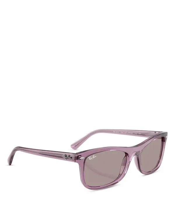 Ray-ban Square Sunglasses, 54mm - Transparent Violet