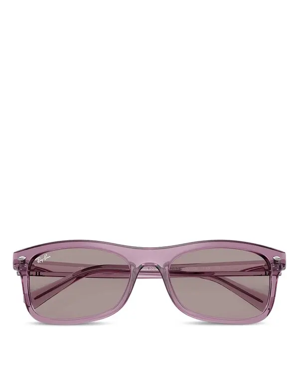 Ray-ban Square Sunglasses, 54mm - Transparent Violet