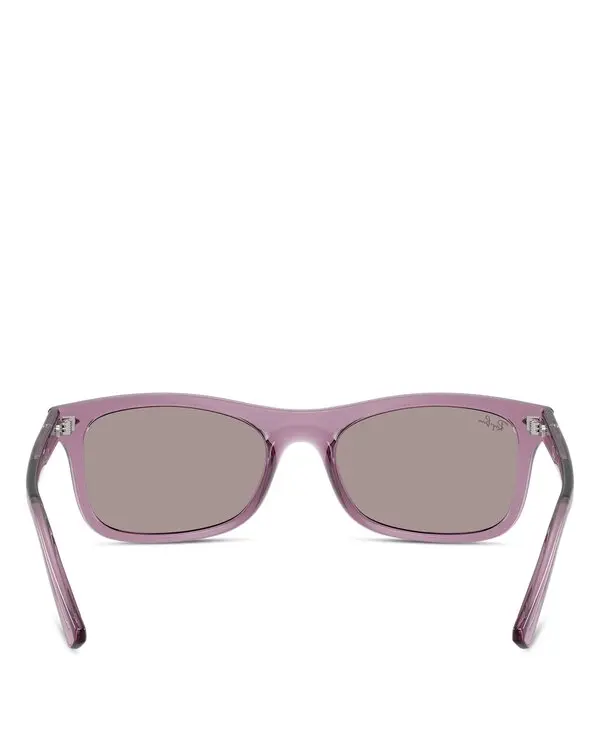 Ray-ban Square Sunglasses, 54mm - Transparent Violet