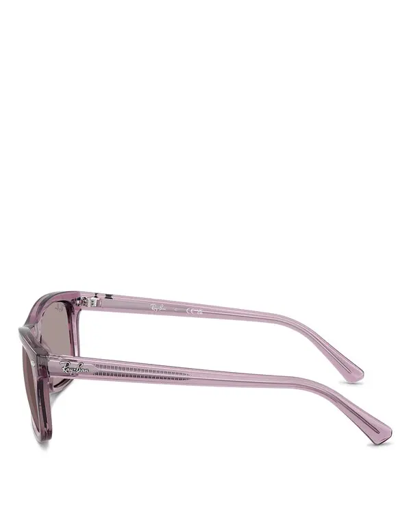 Ray-ban Square Sunglasses, 54mm - Transparent Violet