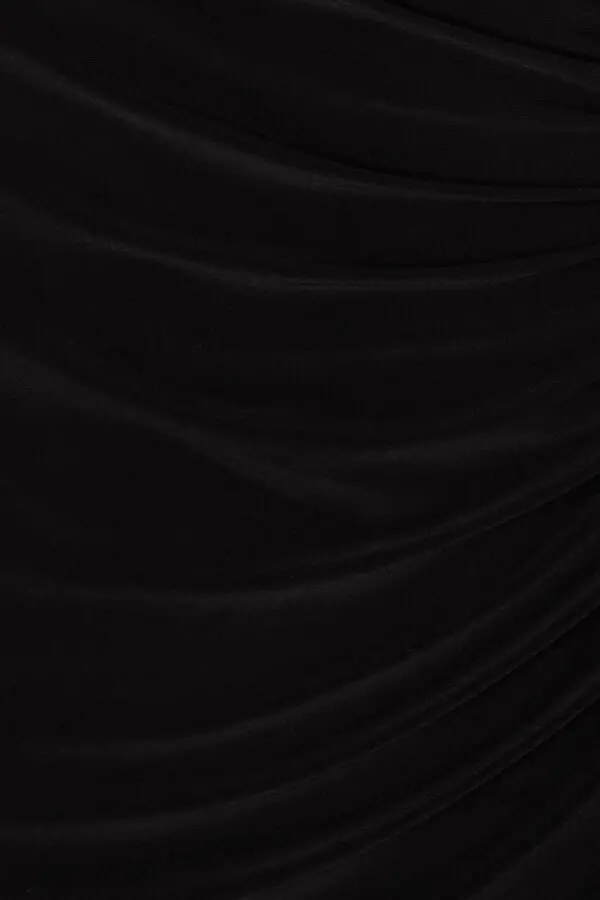 Norma Kamali Draped Stretch-jersey Midi Dress - Black