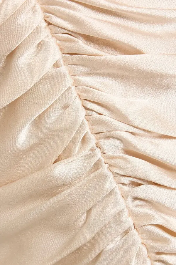 THE SEI Silk-satin Mini Skirt - Beige