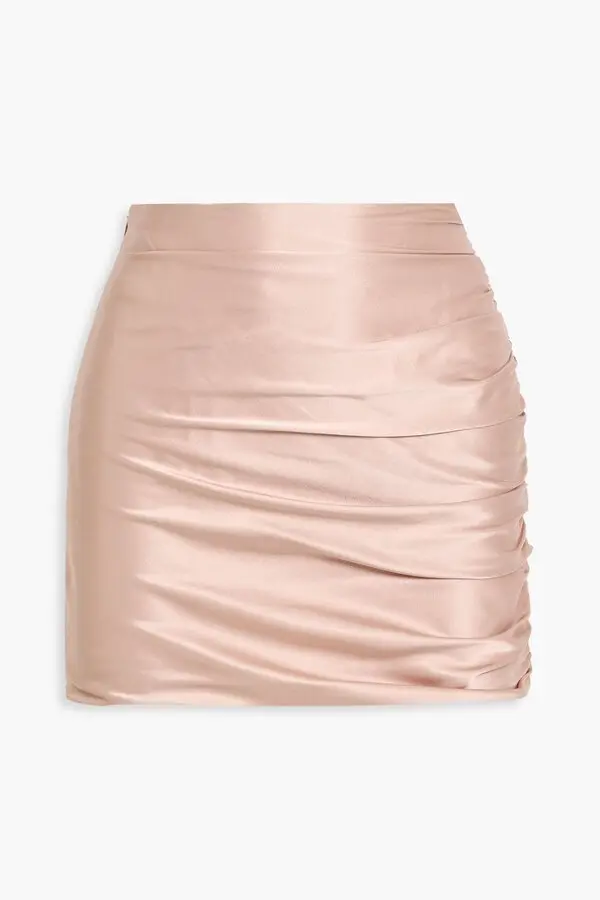 THE SEI Silk-satin Mini Skirt - Blush