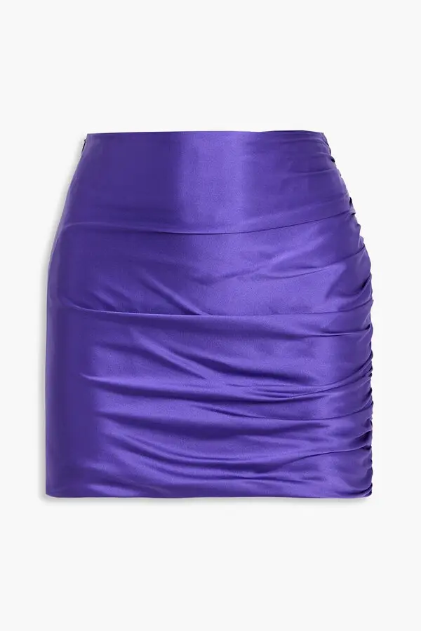 THE SEI Silk-satin Mini Skirt - Purple