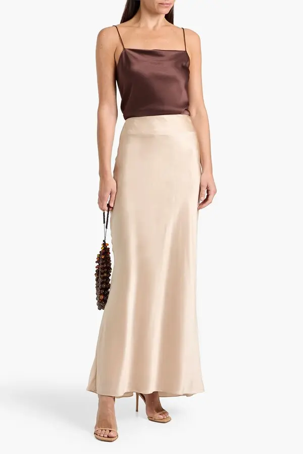 THE SEI Silk-satin Maxi Skirt