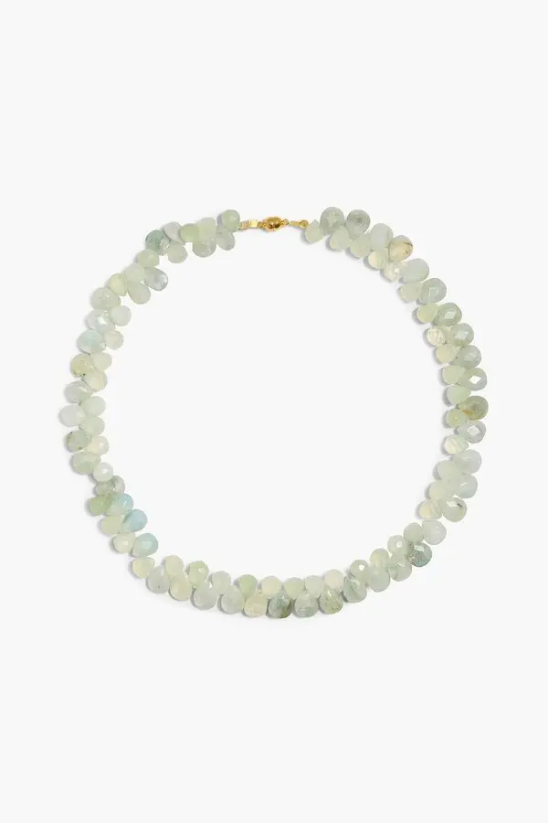 JENNIFER BEHR Bernadette Green Amethyst Necklace - Light Green