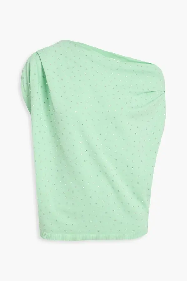 THE SEI Draped Crystal-embellished Top - Mint