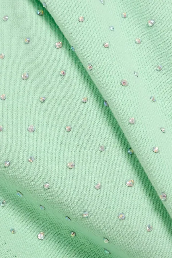 THE SEI Draped Crystal-embellished Top - Mint