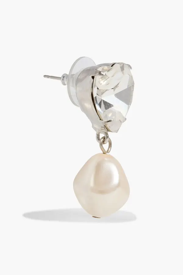 JENNIFER BEHR Crystal And Faux Pearl Earrings