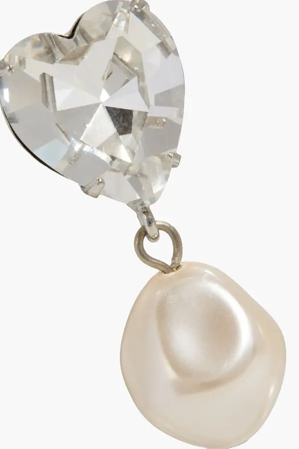 JENNIFER BEHR Crystal And Faux Pearl Earrings