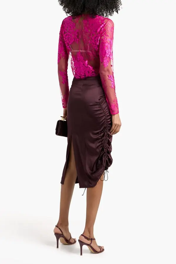 THE SEI Cropped Corded Lace Top