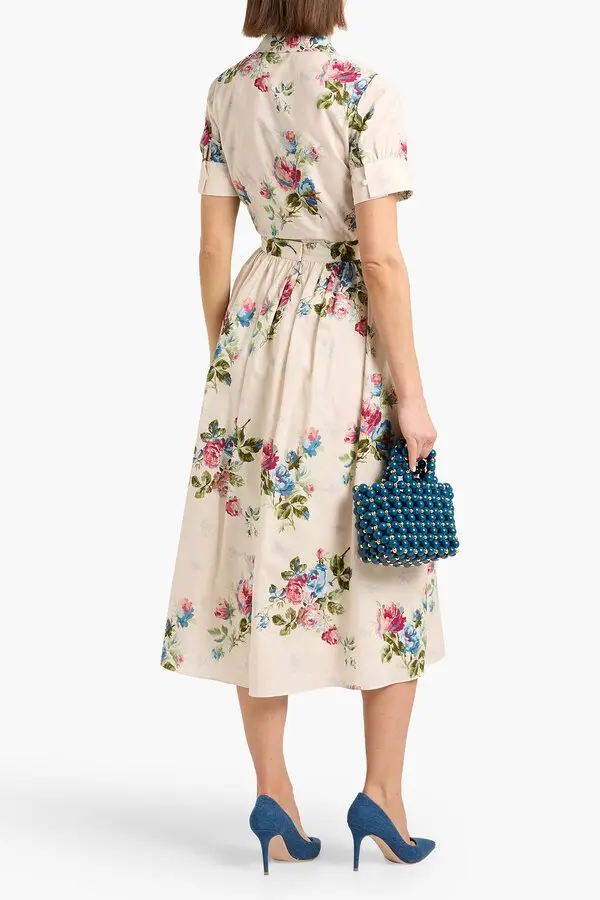 MIKAEL AGHAL Floral-print Cotton-poplin Shirt