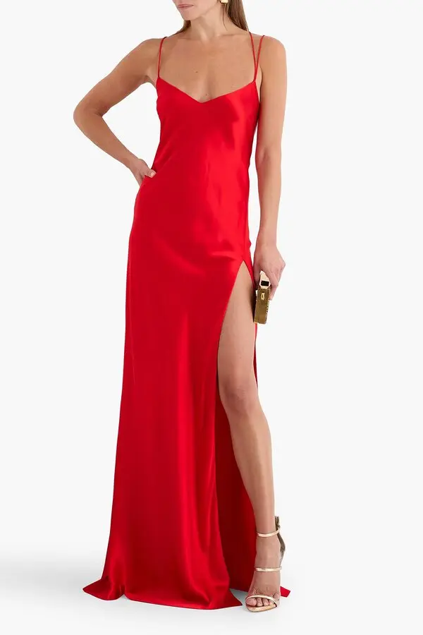 THE SEI Silk-satin Gown - Red