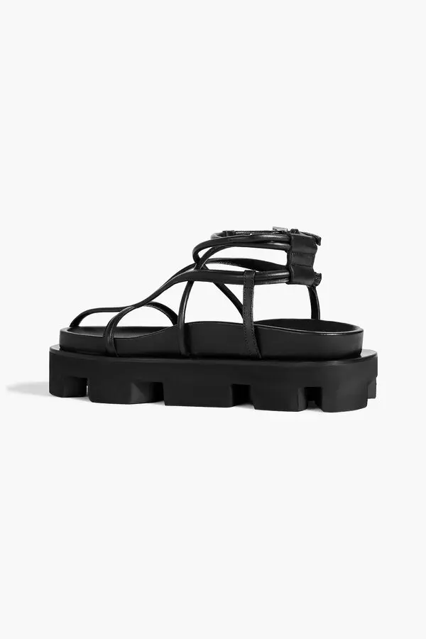 JIL SANDER Leather Platform Sandals