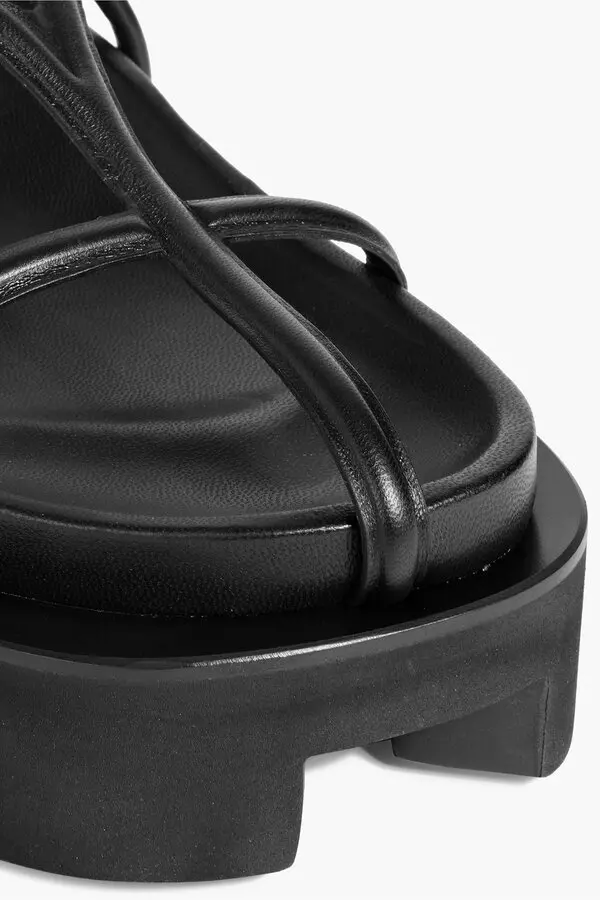 JIL SANDER Leather Platform Sandals