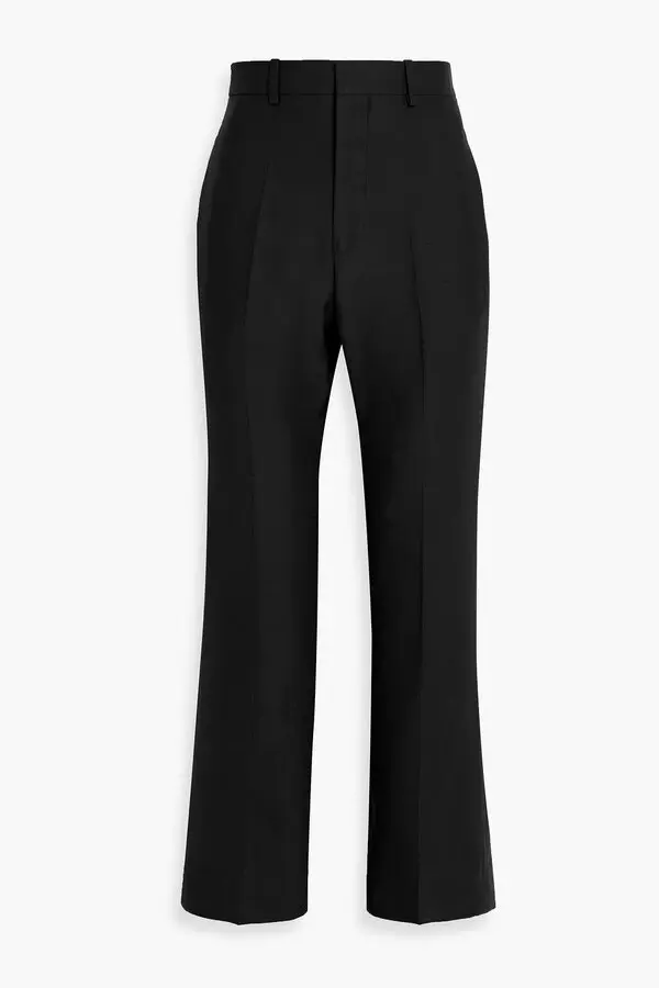 Bite Studios Credo Wool And Silk-blend Crepe Bootcut Pants - Black