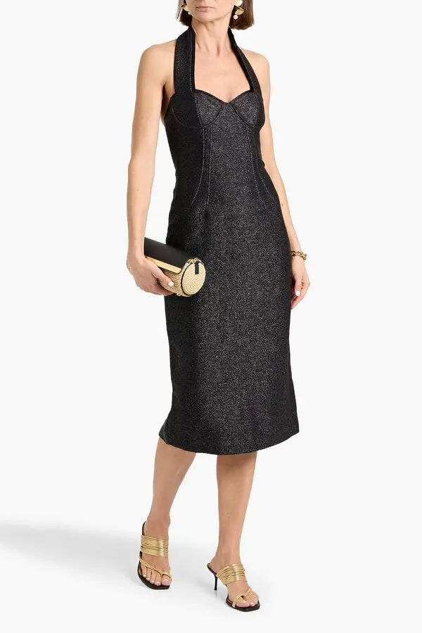 Cult Gaia Winslow Cotton-blend Halterneck Midi Dress