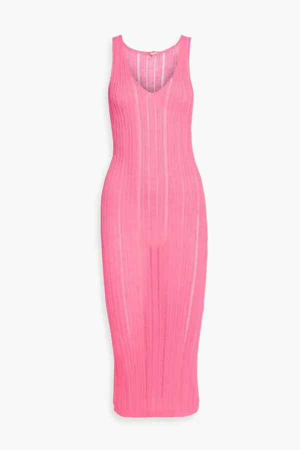 Cult Gaia Elsha Ribbed-knit Midi Dress