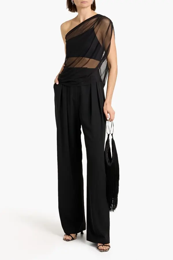 THE SEI Pleated Crepe Wide-leg Pants