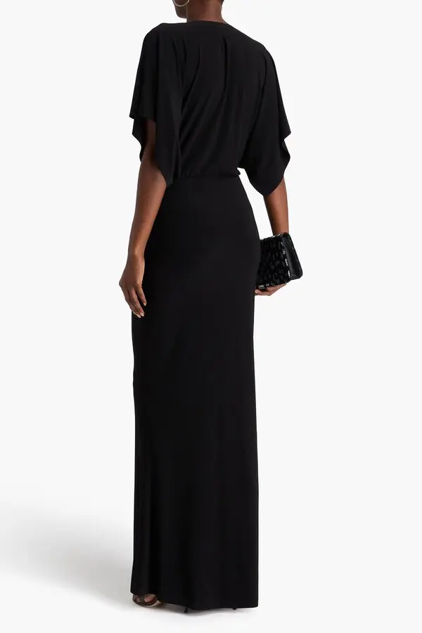 Norma Kamali Obie Stretch-Jersey Maxi Dress In Black - 55% Off |  Editorialist