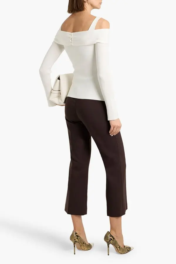 Safiyaa Klaudia Cold-shoulder Knit Top