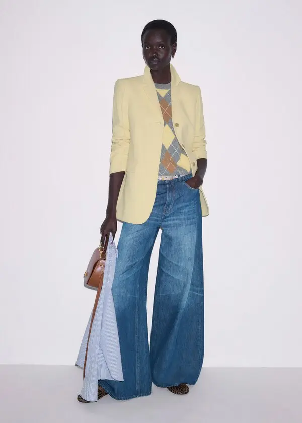 ME+EM Slim Contour Blazer - Dusted Lemon Yellow