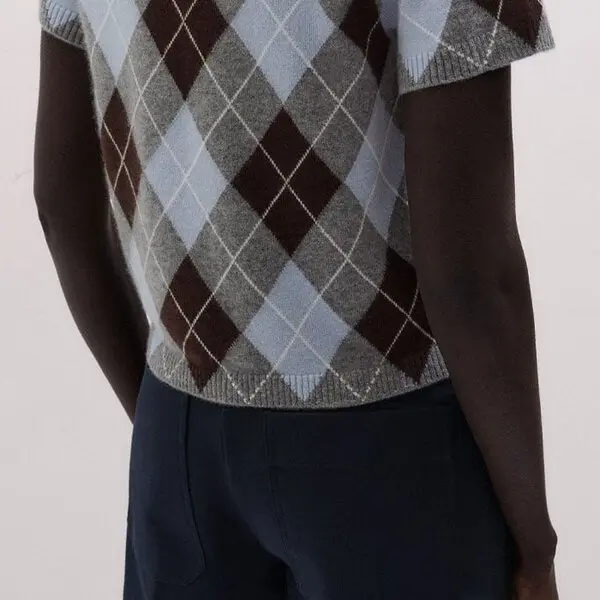 ME+EM Cashmere Argyle Baby Tee