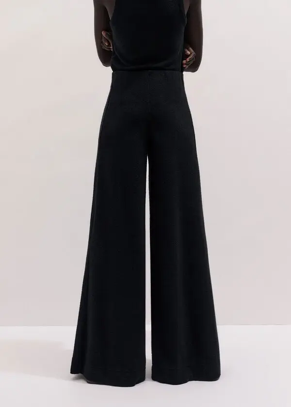 ME+EM Textured Wide-leg Palazzo Pant