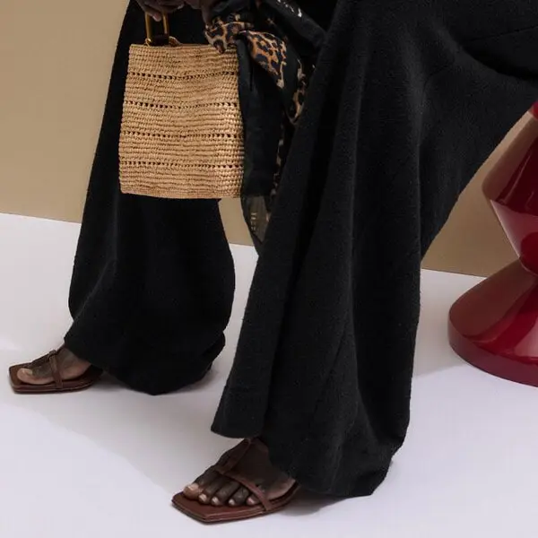 ME+EM Textured Wide-leg Palazzo Pant