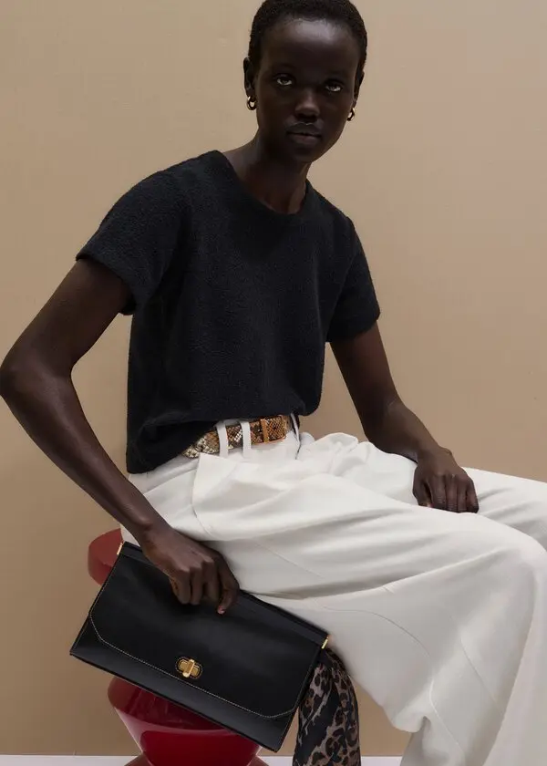 ME+EM Textured Crew Neck Baby Tee
