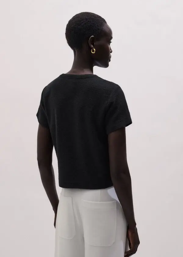 ME+EM Textured Crew Neck Baby Tee