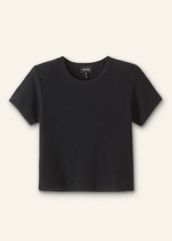 ME+EM Textured Crew Neck Baby Tee