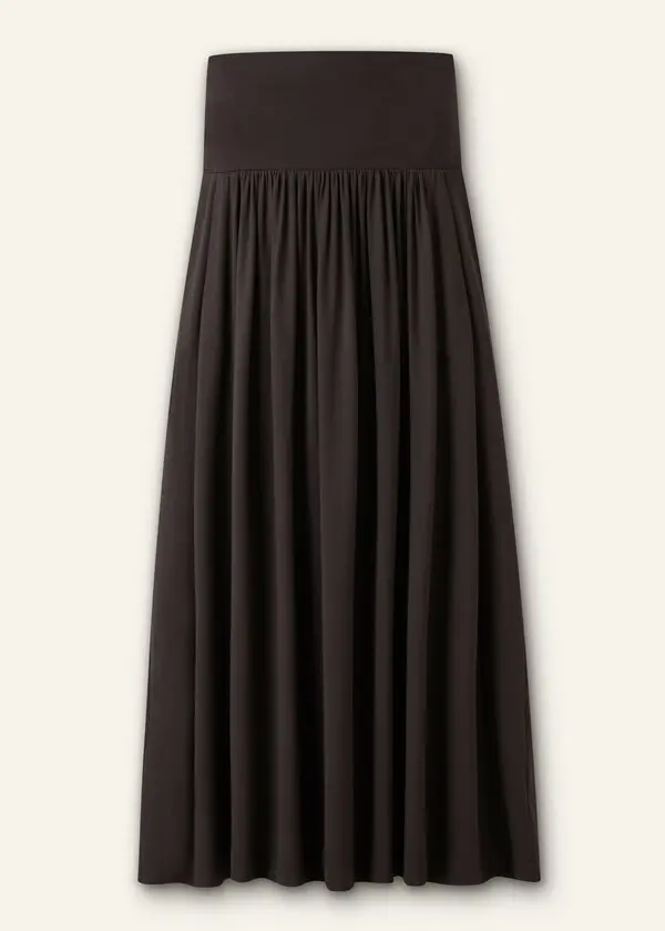 ME+EM Rib Waist Maxi Skirt
