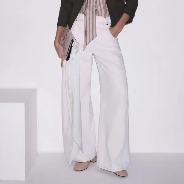 ME+EM Striped Tie Blouse - Pink Multi